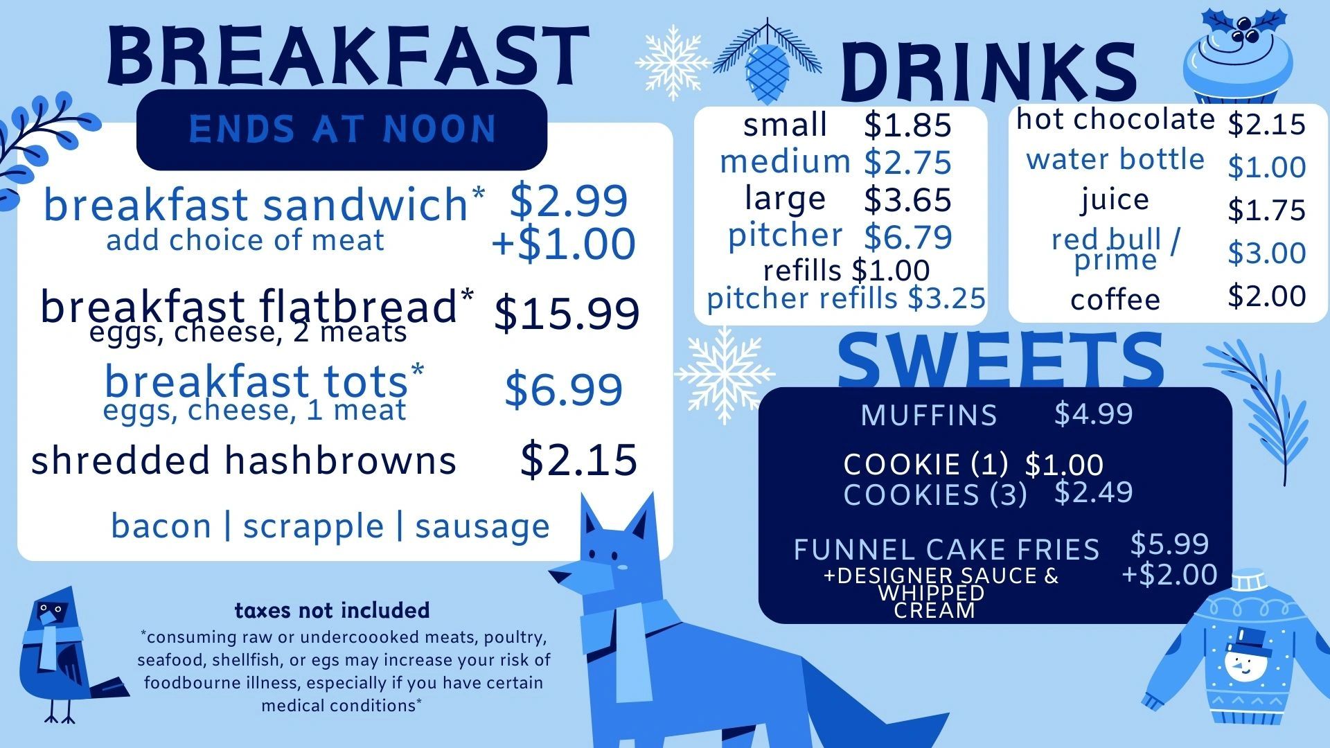 Food - Timber Wolfe Lanes - Oxford, Pennsylvania