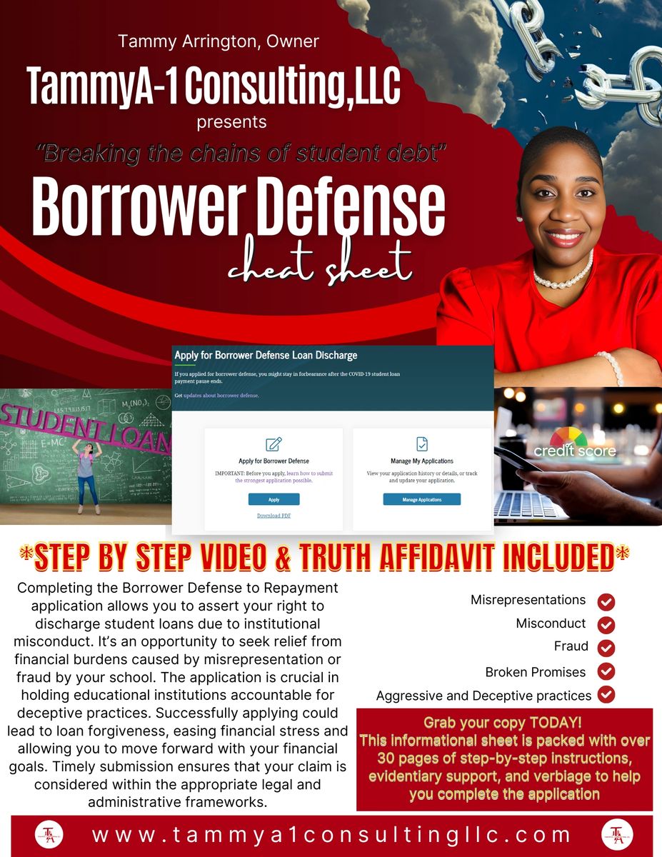 Borrower Defense to Repayment Cheat Sheet