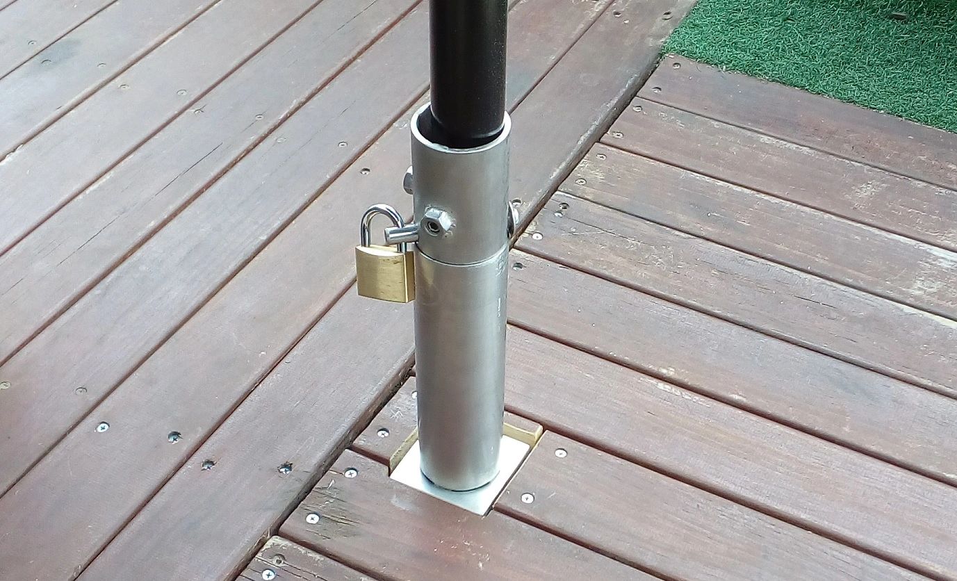 Secure Your Umbrellas, Fencing, Windbreaks - Brellock™