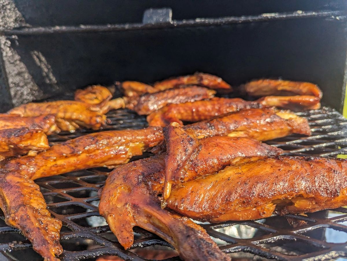 Two Smoked Turkey Wing Plate