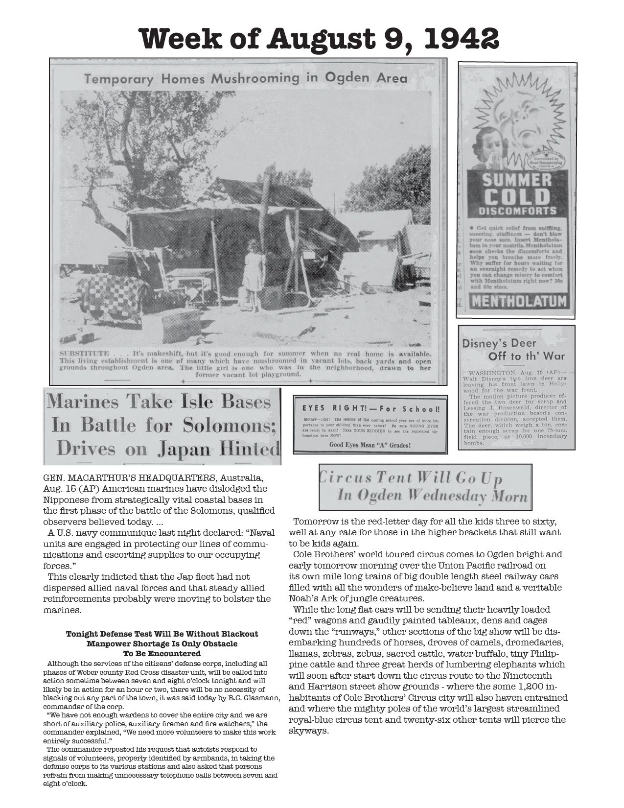 Week of August 9, 1942