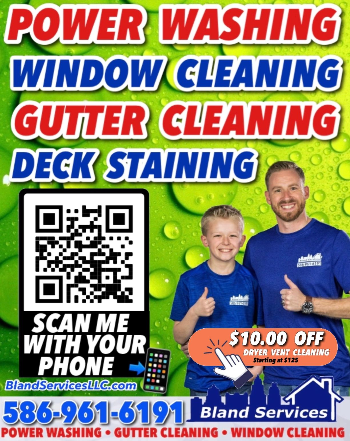 Bland Services - Power Washing, Gutter Cleaning, Window Cleaning, Dryer ...