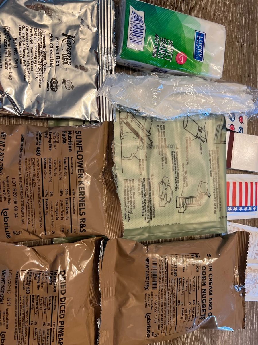 KOSHER MRE MEALS CHOOSE FROM MENU 7-12