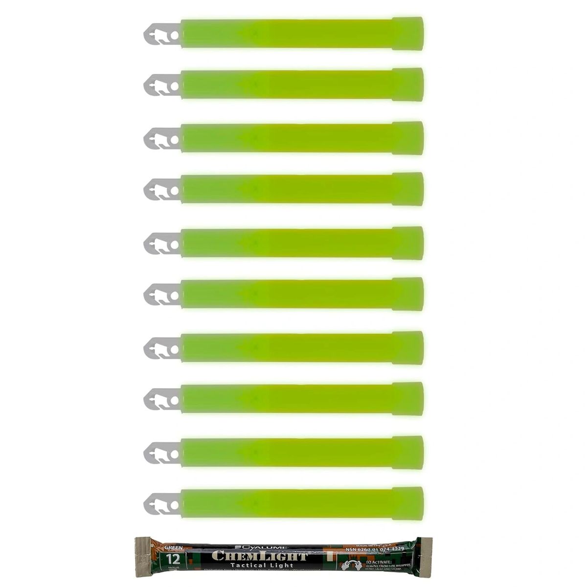 1 Box of 10 CHEM-LIGHTS choose from Green Blue Red Yellow.