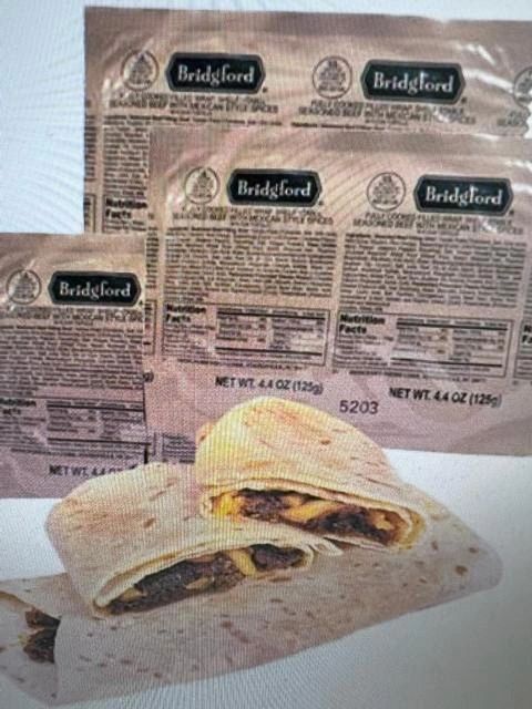 Mexican Style Beef Wrap Bridgford MRE Ready to Eat Meal 3-6-9- or 12 Pack