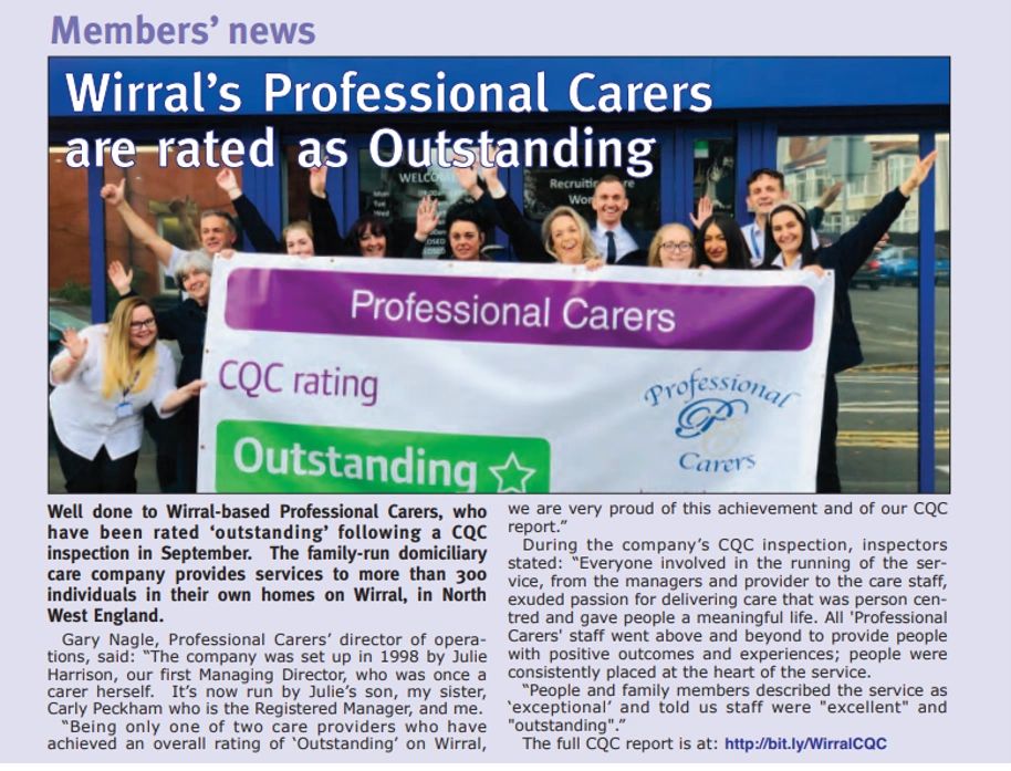 Take a look at our latest publication in Home Carers Magazine