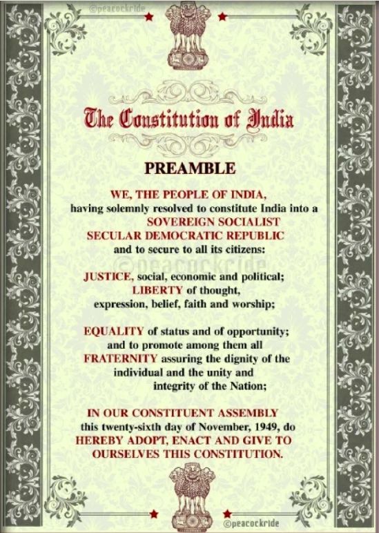 Preamble to the Indian Constitution