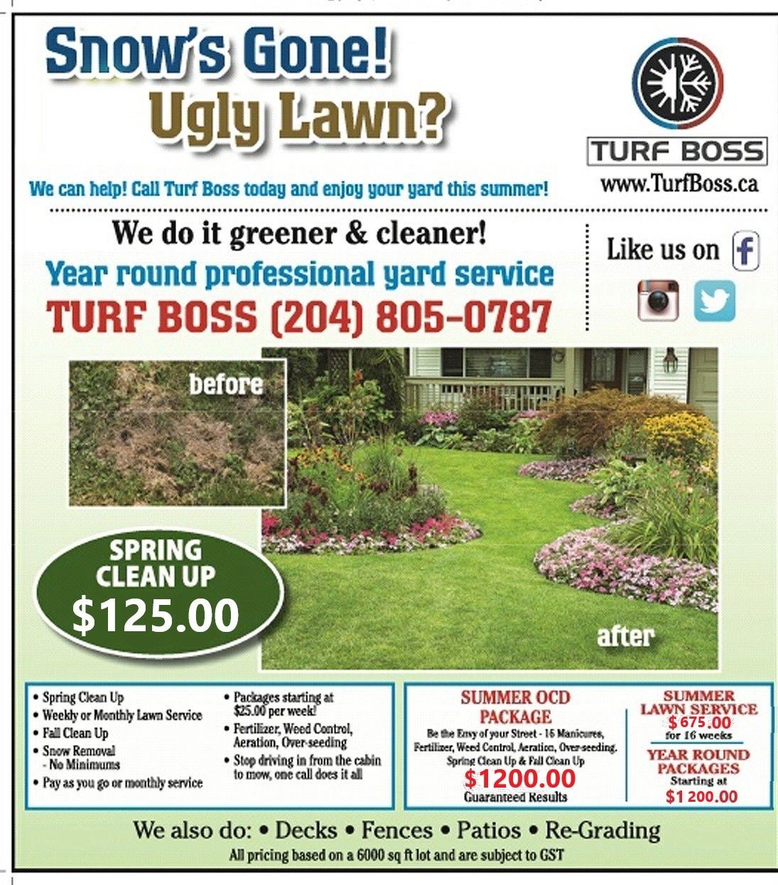 Lawn Maintenance Schedule | Turf Boss Landscaping And Property Maintenance