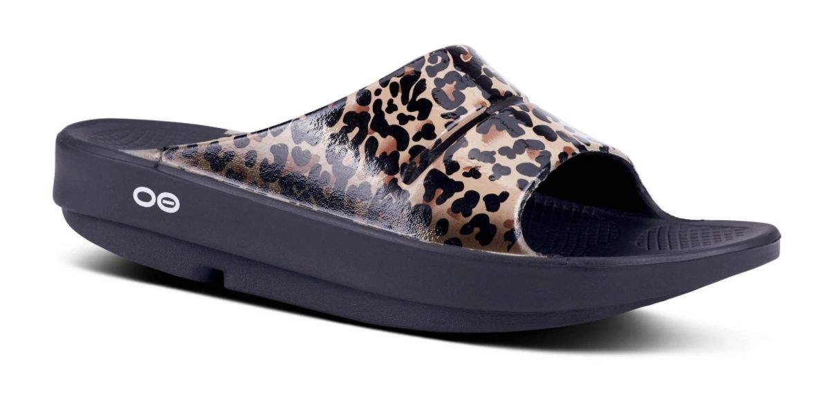 Oofos - Ooahh Slide - Limited Edition - Black Leopard