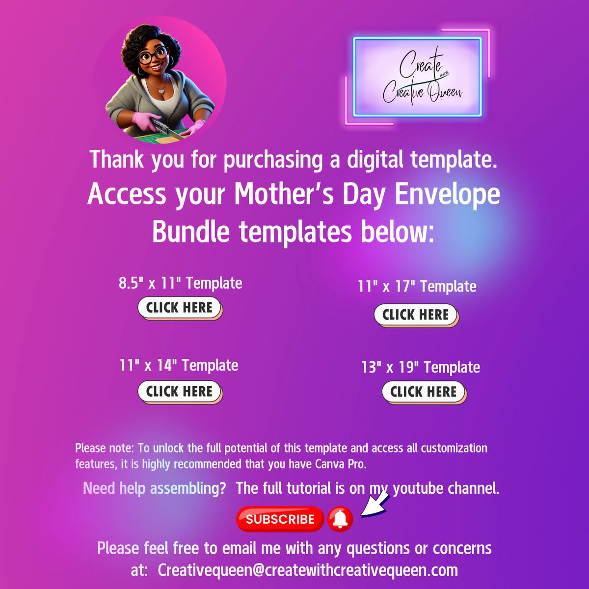 Mother’s Day Foam Envelope Template Bundle