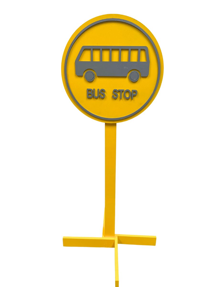 Wood Bus Stop Sign