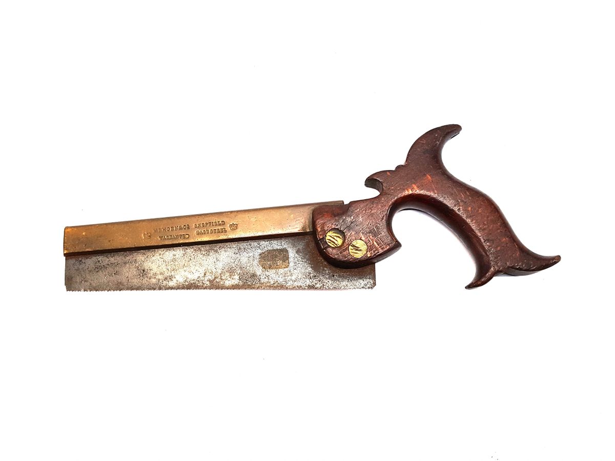 W. I. Horn & Co. Sheffield Brass Back Split Nut Fish Tail Handle Saw ...