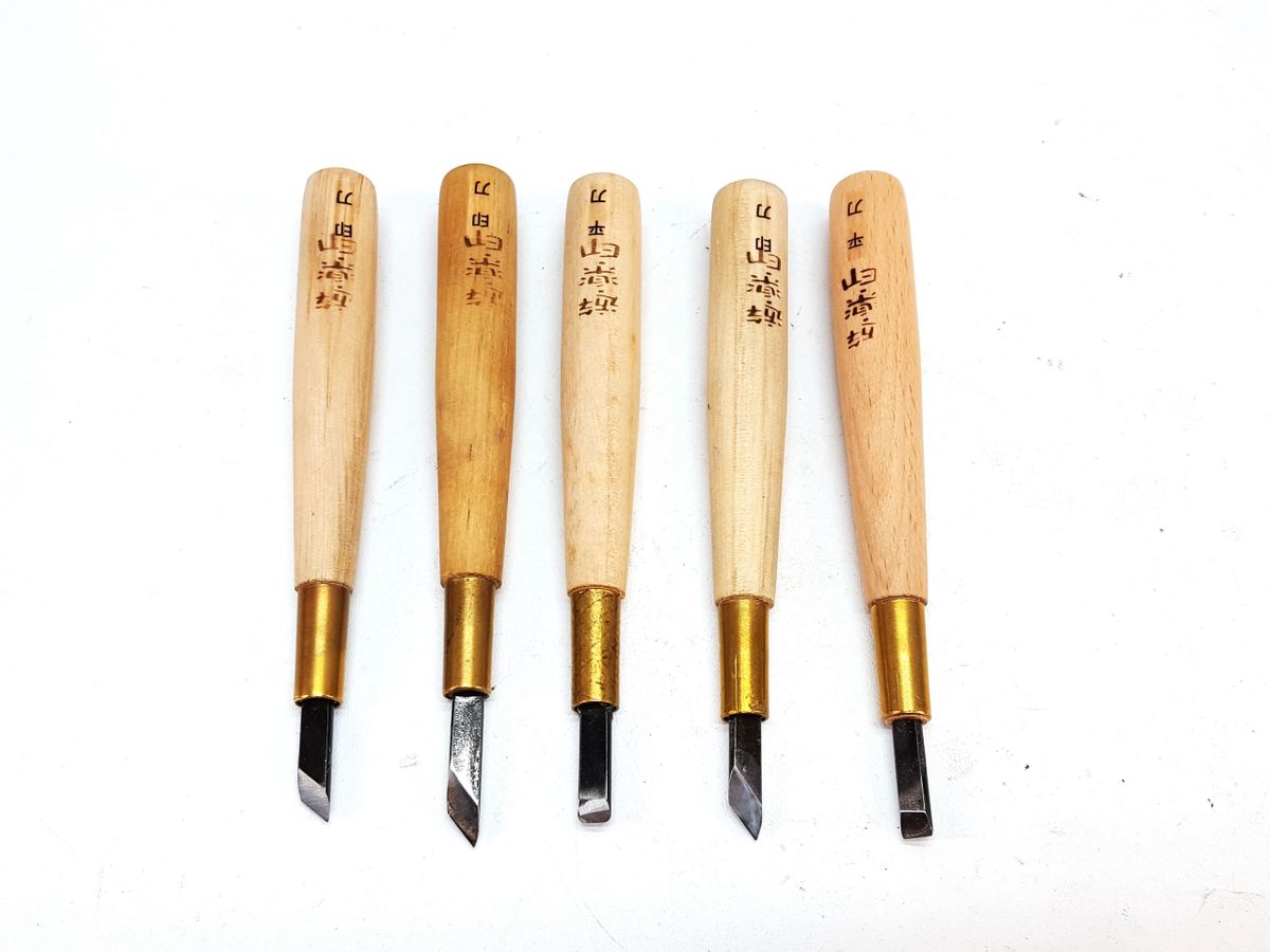 Michihamono Japan Five Small Carving Tools Sharp 25010611