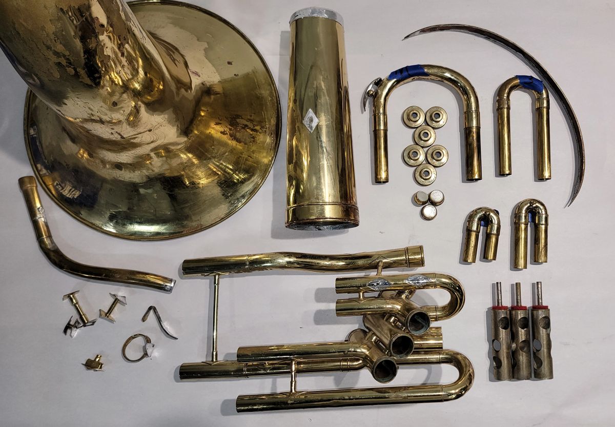 Pan America "Elkhart" 3 Valve Bell Front Baritone 'Replacement Parts ...