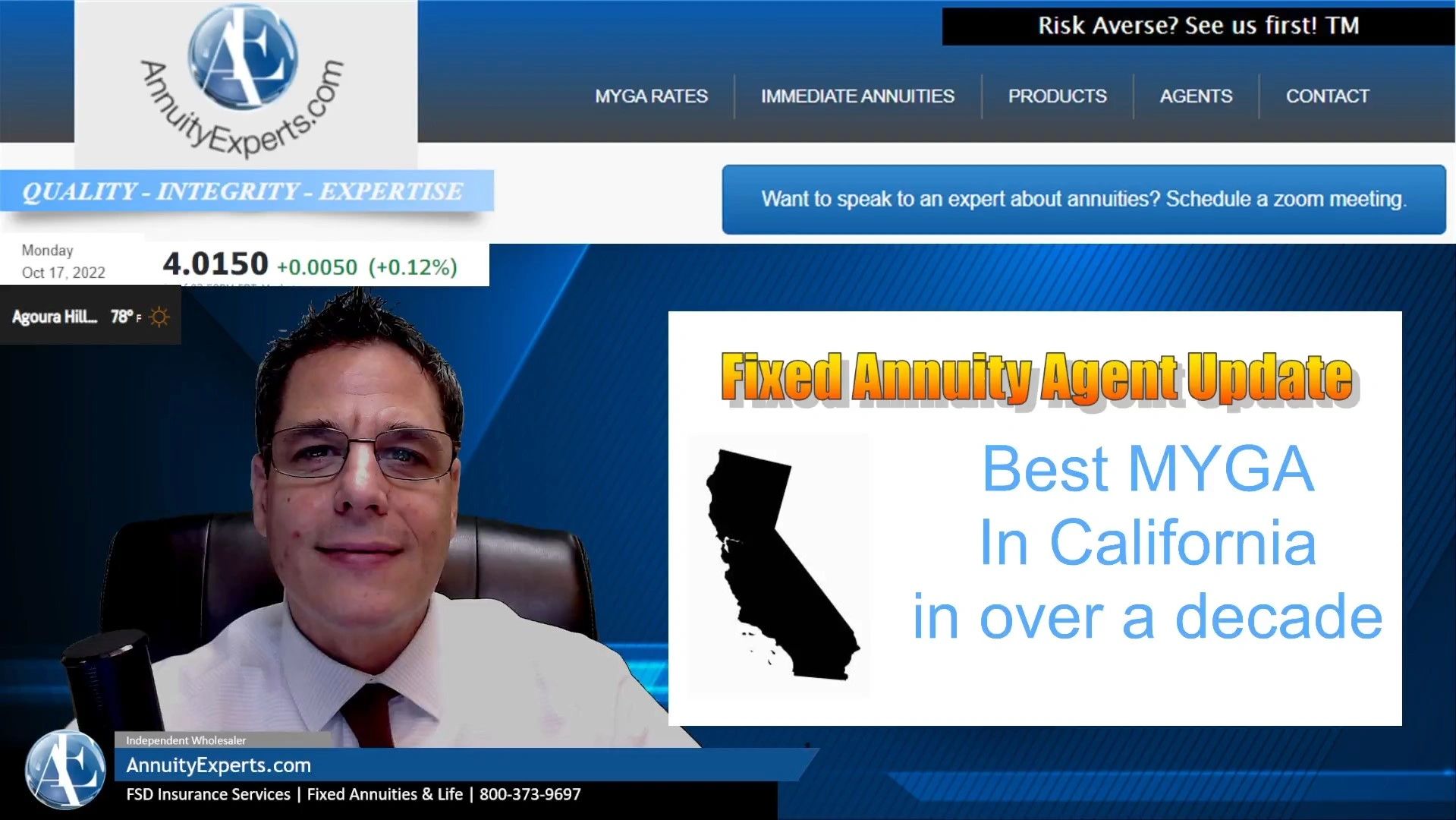 California Annuity Rate Best In A Long Time! Check it out!