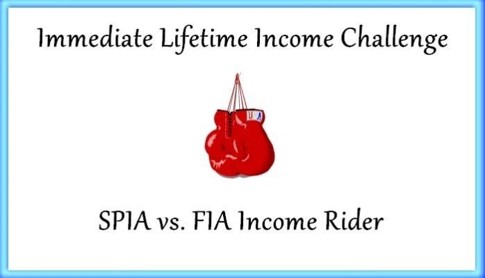An FIA Income Rider vs. SPIA Immediate Lifetime Income Needs