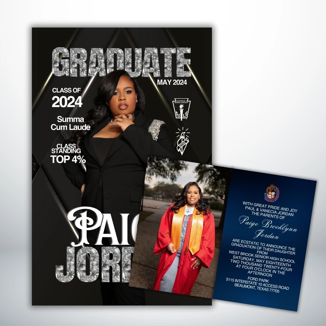 Magazine Style Graduation Invitation
