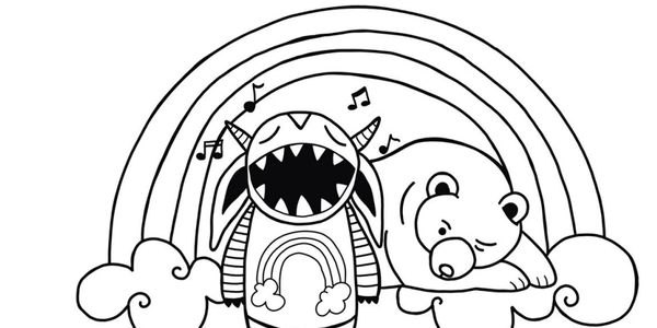 my little monster coloring book
