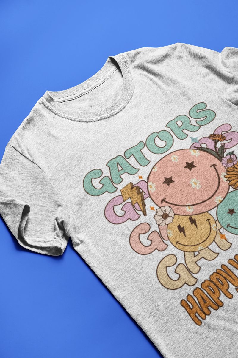 Groovy Gators Gators Gators Smiley Face"Happy You're Here" T-Shirt