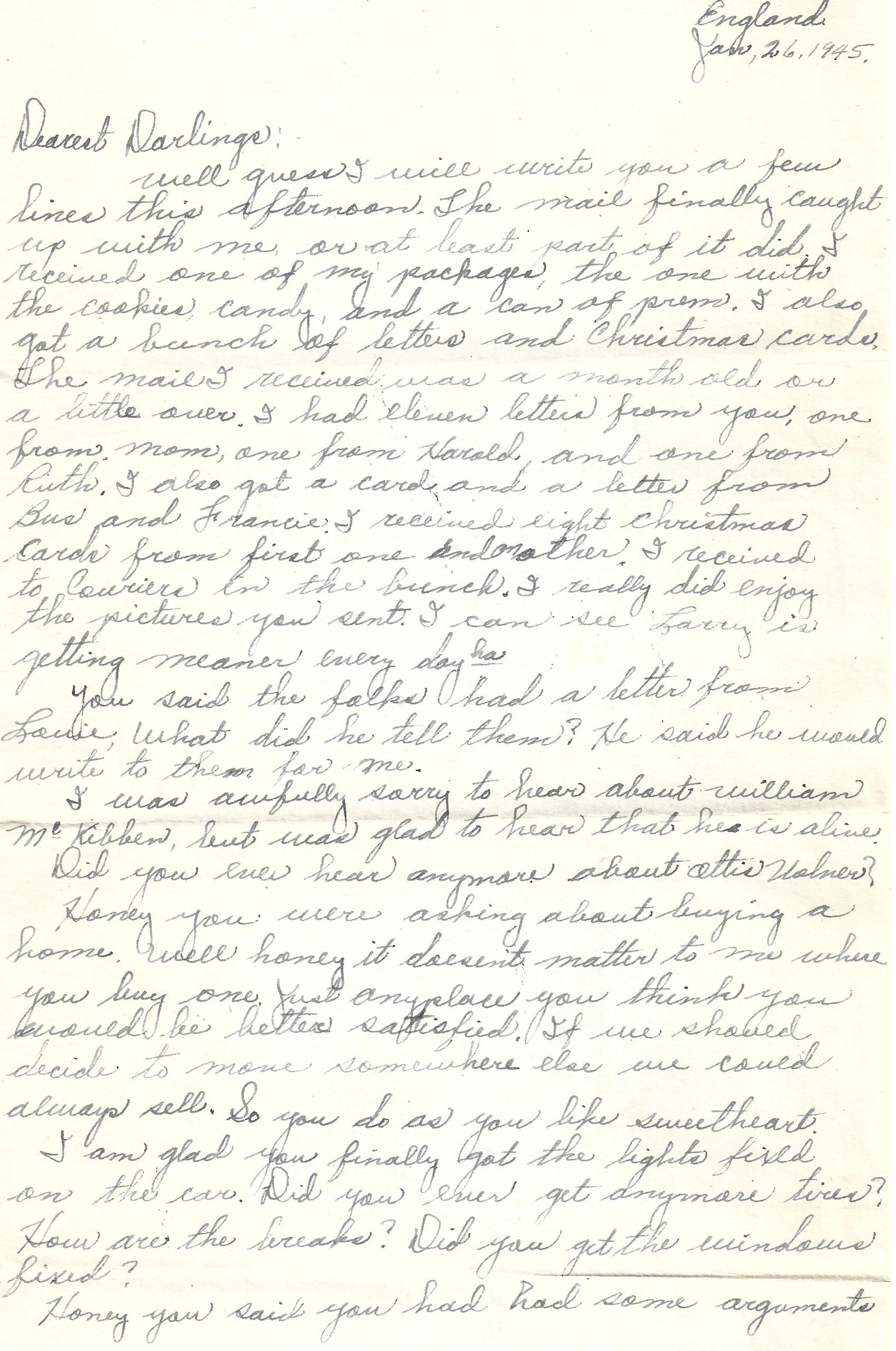 Letter #200 - January 26, 1945