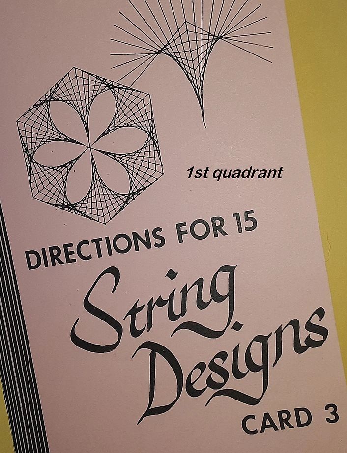 First quadrant coordinate string art designs -- Directions Only