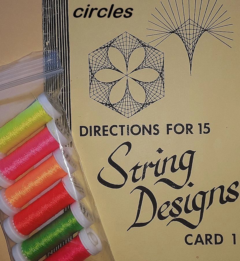 Directions for 15 circle string art design