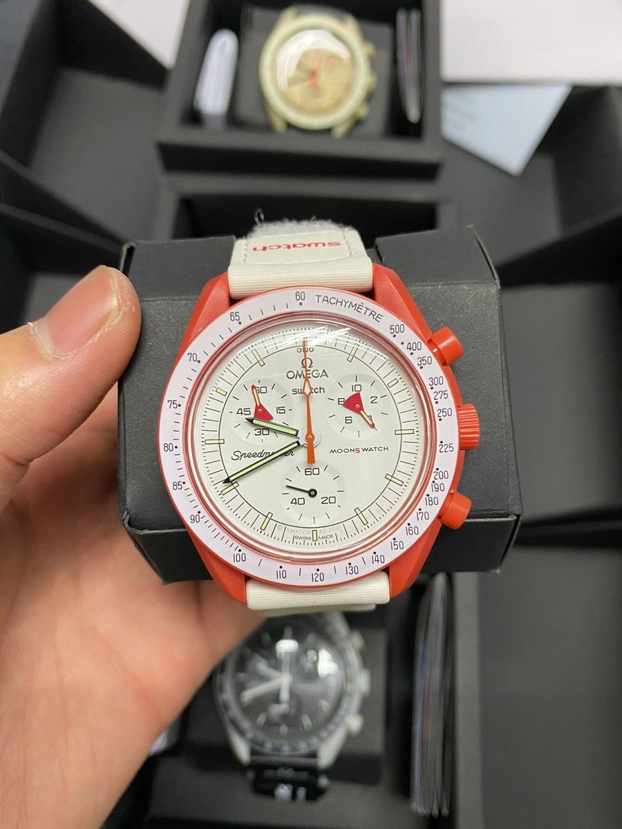 Swatch x Omega Bioceramic Moonswatch Mission to Mars SO33R100