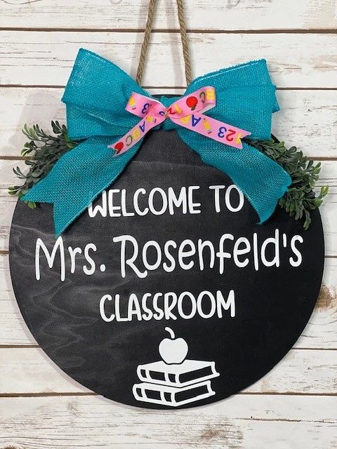 Teacher Round Door Sign - Teacher Collection