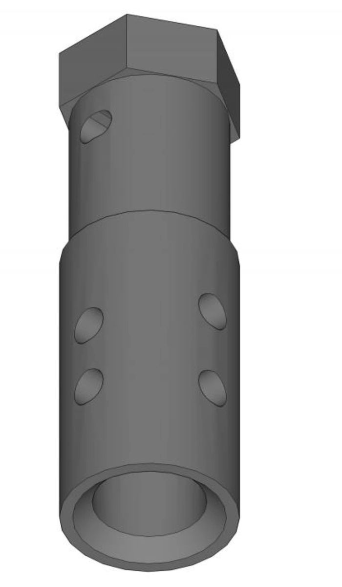 Screw Pile Adapters 2.5" Hex to 3 1/2" Round Adapter