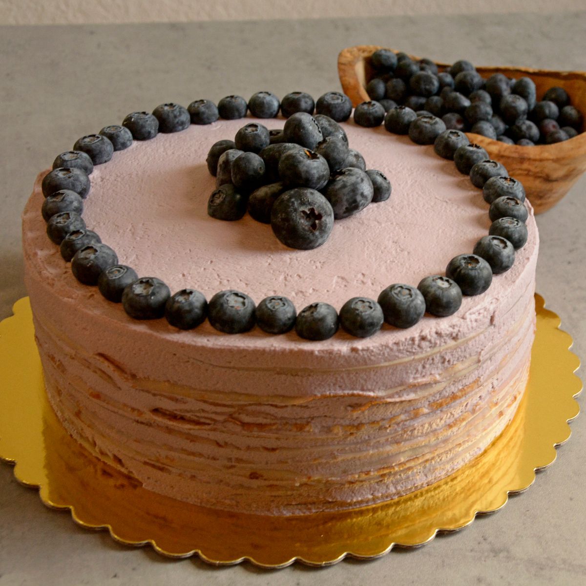 Blueberry Mille Crepe Cake