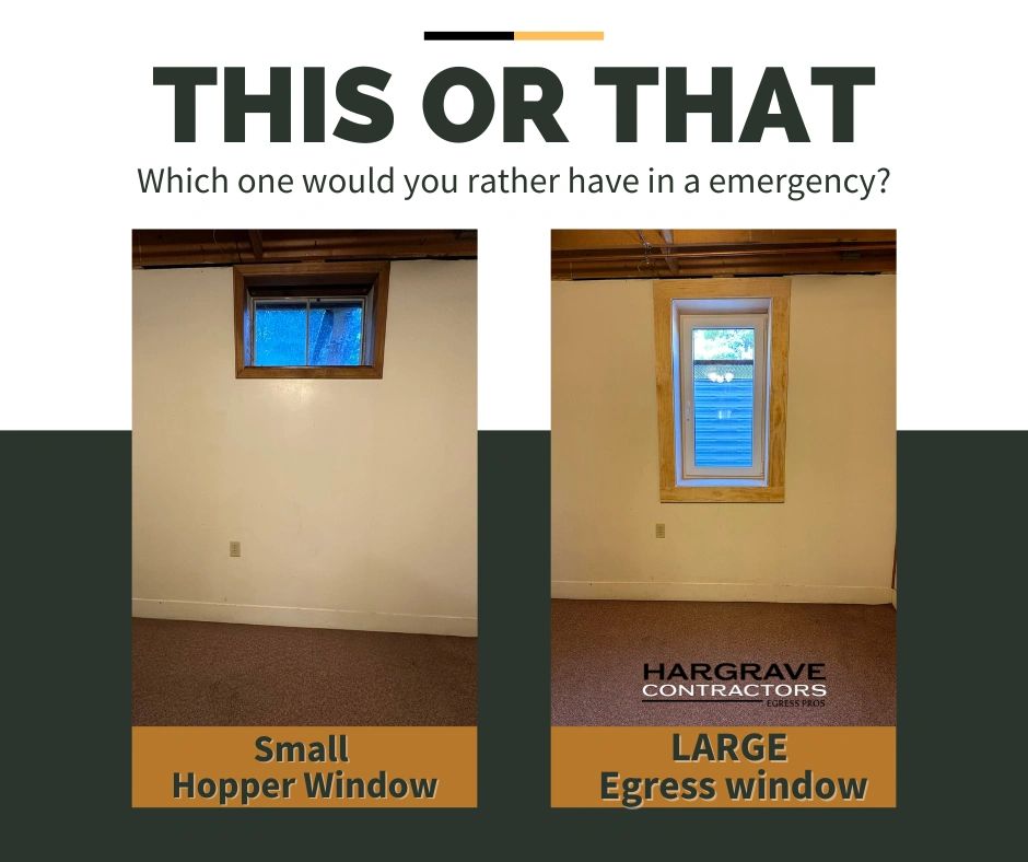 Basement Hopper Windows vs. Egress Windows