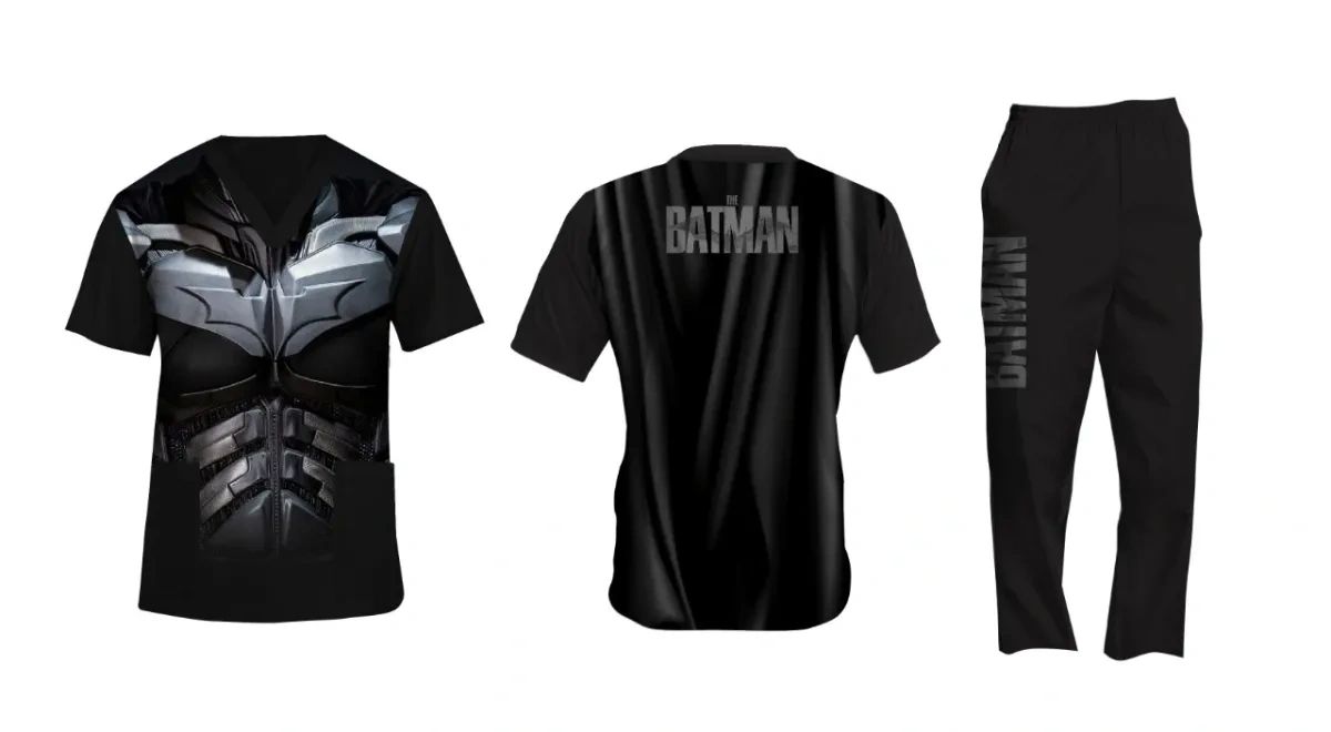 SCRUB SET TOP AND PANT BATMAN 2022