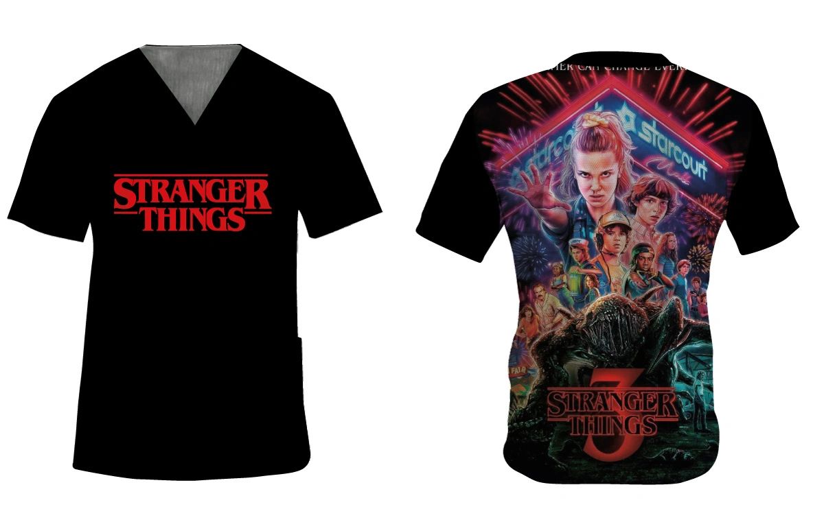 SCRUB TOP STRANGER THINGS S3