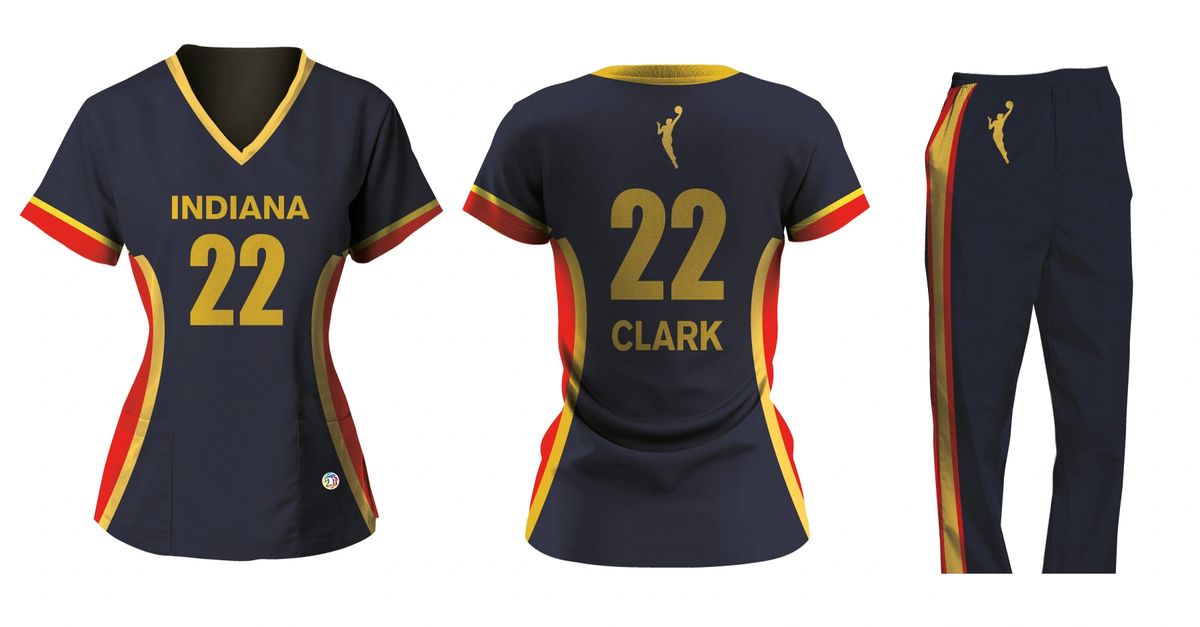 SCRUB SET INDIANA FEVER CAITLIN CLARK 22