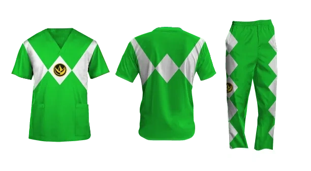 SCRUB SET TOP AND PANT POWER RANGER - GREEN
