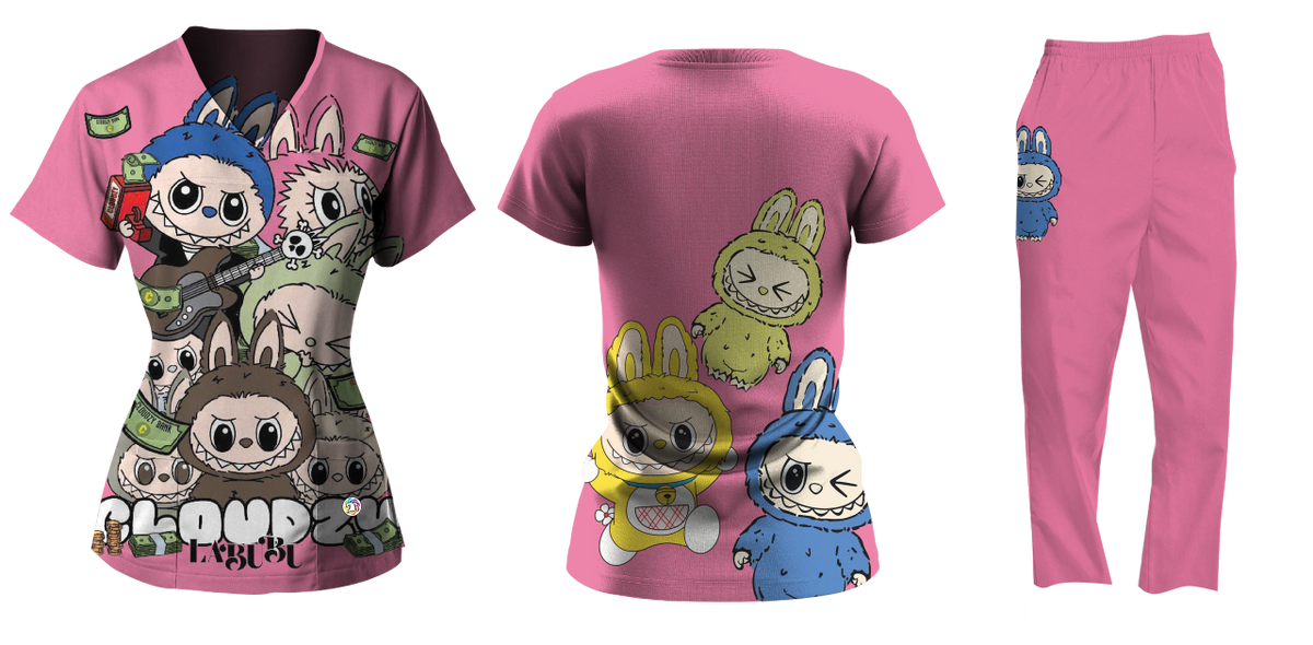 SCRUB SET LABUBU PINK