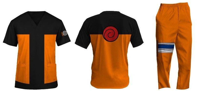 SCRUB SET TOP AND PANT NARUTO OUTFIT