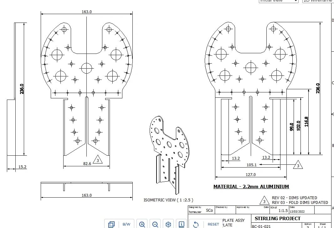 Bomb cradle components