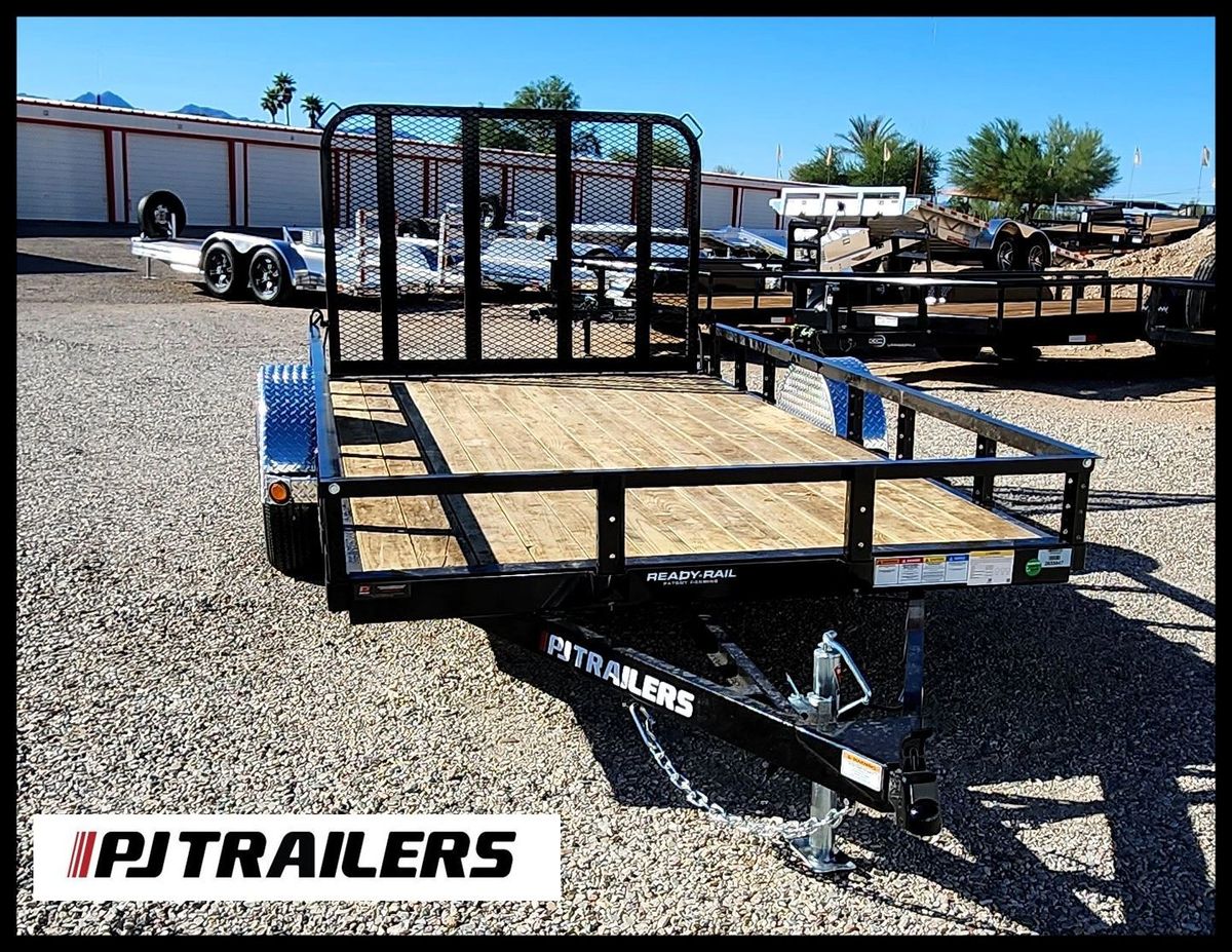 2025 PJ 83" x 14' Single Axle Flatbed Utility Trailer STOCK# PJ676813
