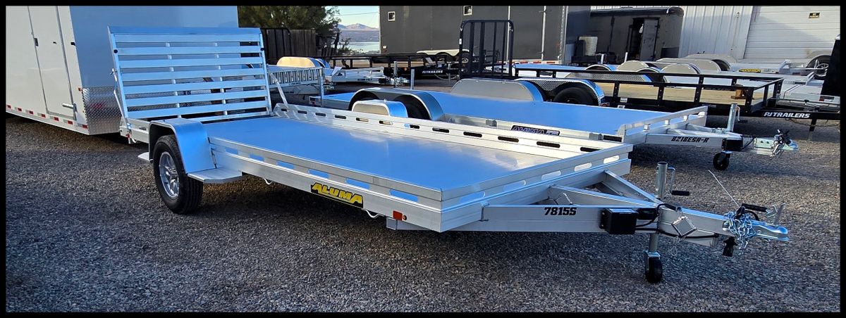 Aluma 78"x 15' Aluminum Single HD Axle Utility Trailer 7815S STOCK # ...