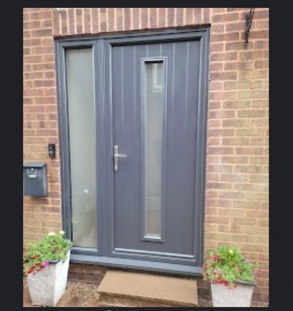 Anthracite grey composite door & side panel fitted in Ruddington