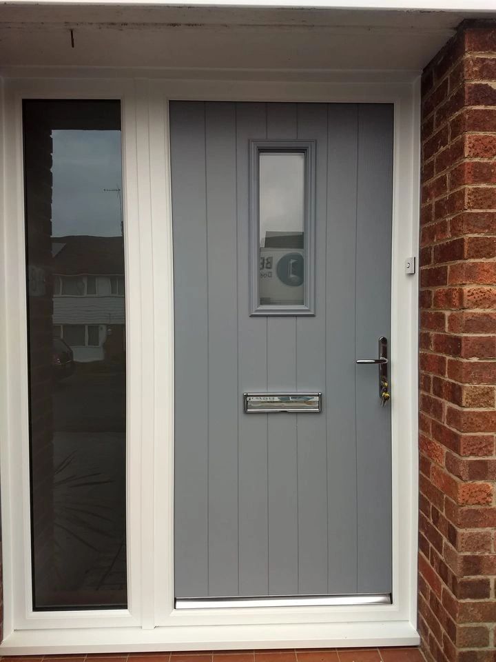 Silver Grey and Agate Grey Solid Core Composite Doors