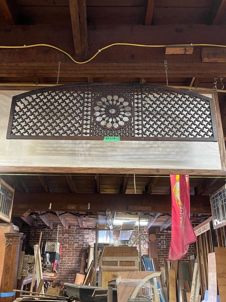 Original Antique 1900s Wood Fretwork 55” X 18”