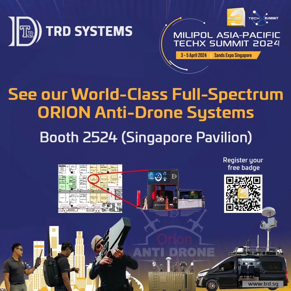 TRD Singapore to Showcase CUAS Solutions at Milipol Asia-Pacific