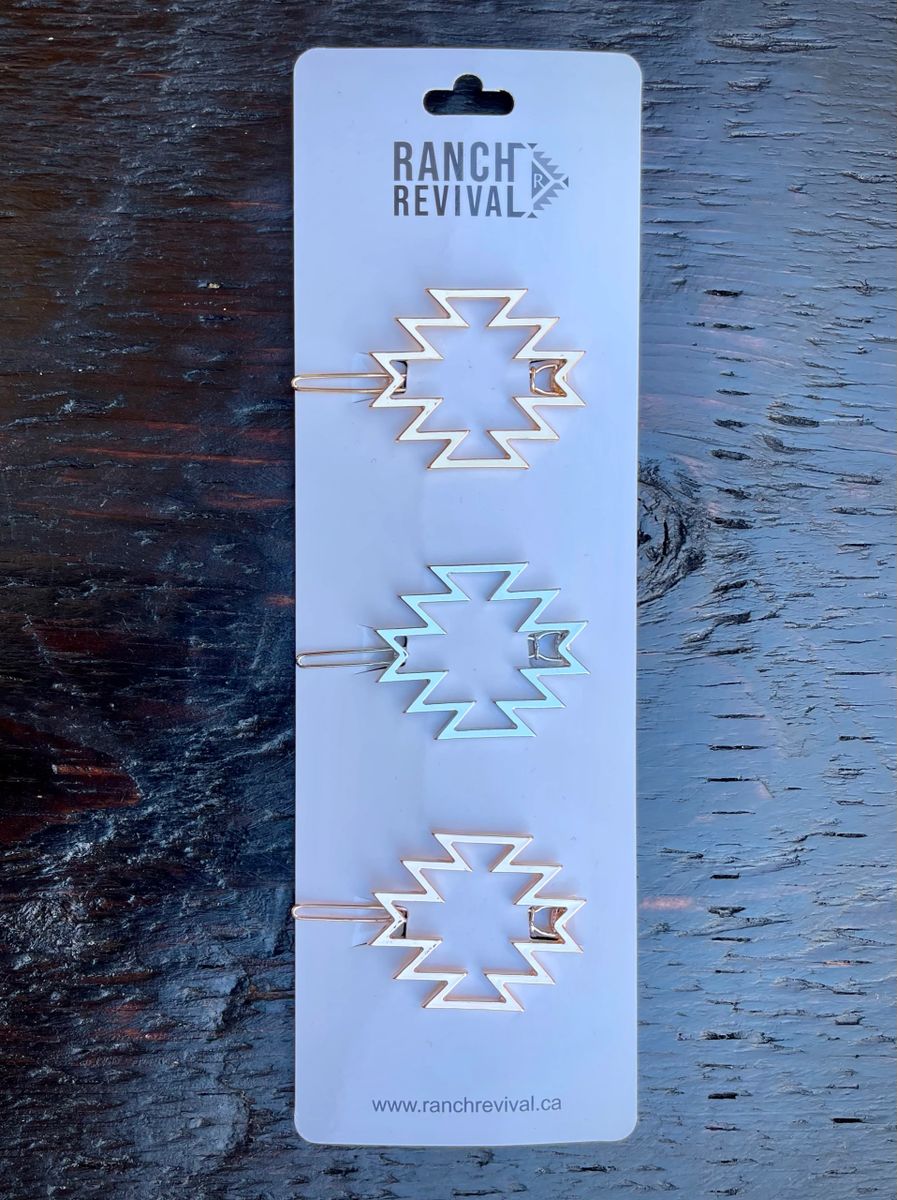 “The Summer” Aztec Hair Clip Set