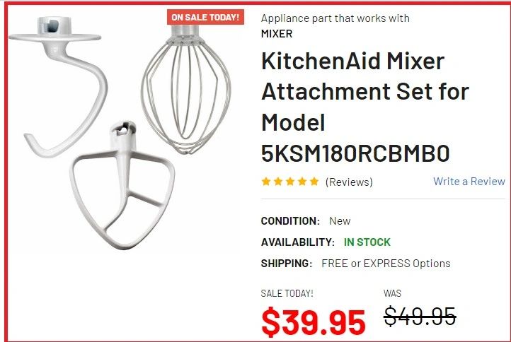 KitchenAid Mixer Attachment Set