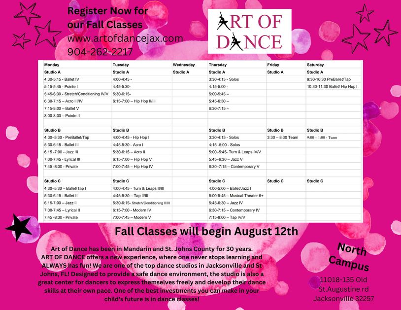 North Campus Schedule