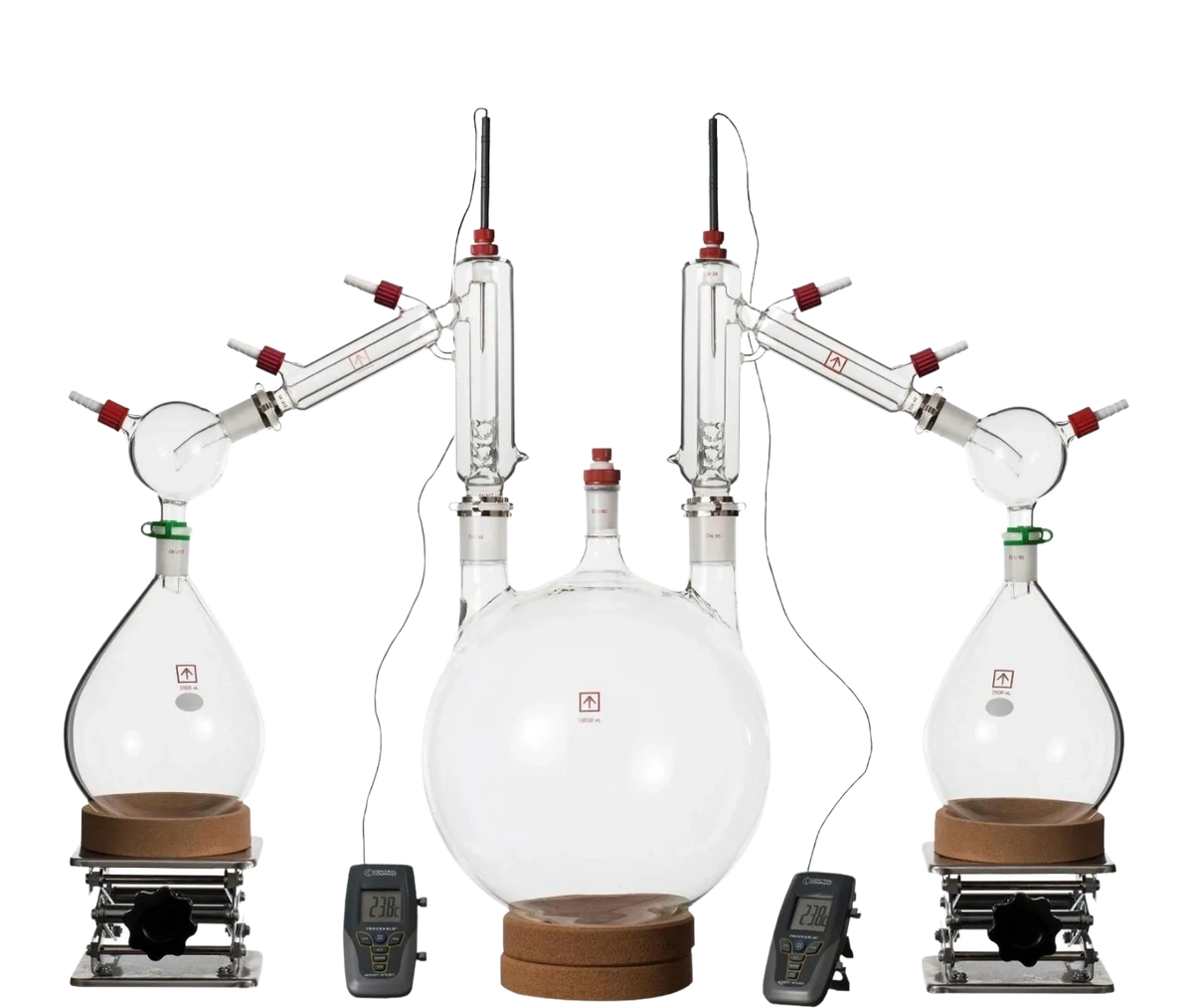 Ai Short Path Distillation 10 Liter Kit w/ 2Lx2 Receiving Flasks