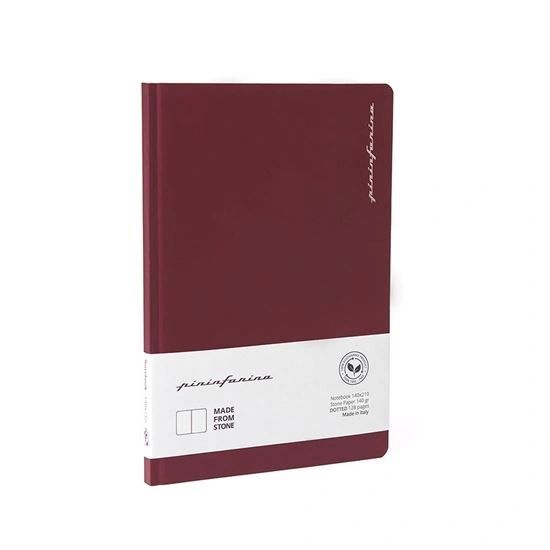 Pininfarina • Libreta Notebook Stone Paper Plain Red