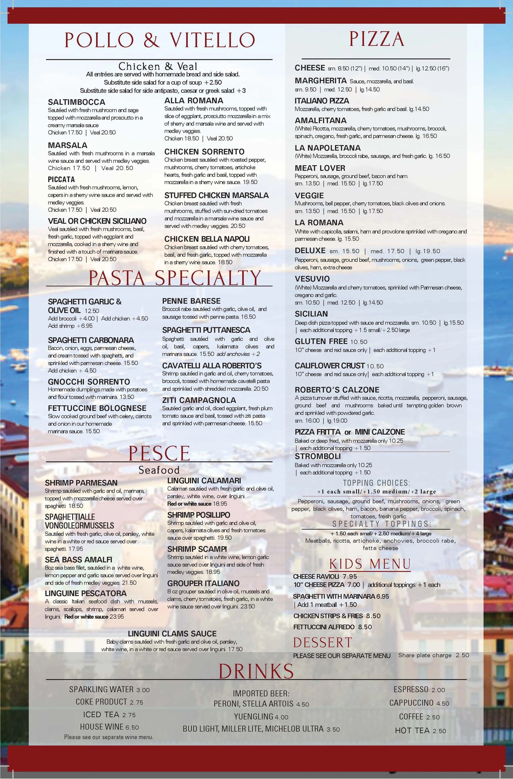 DINE-IN MENU